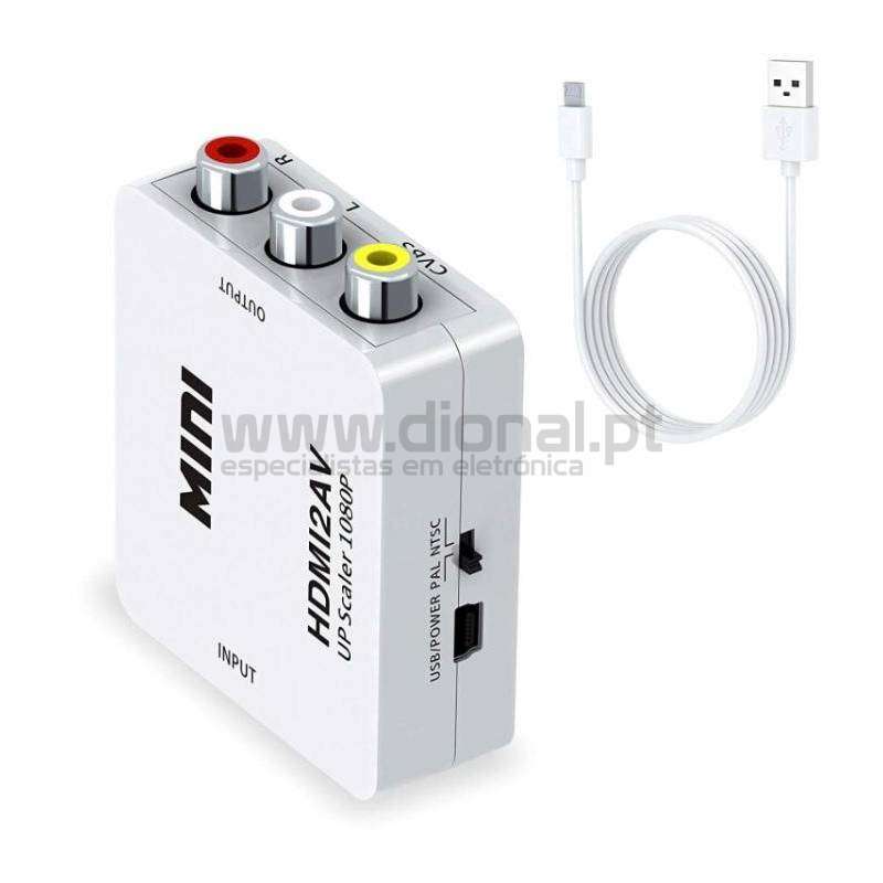 Conversor HDMI para AV 3 RCA